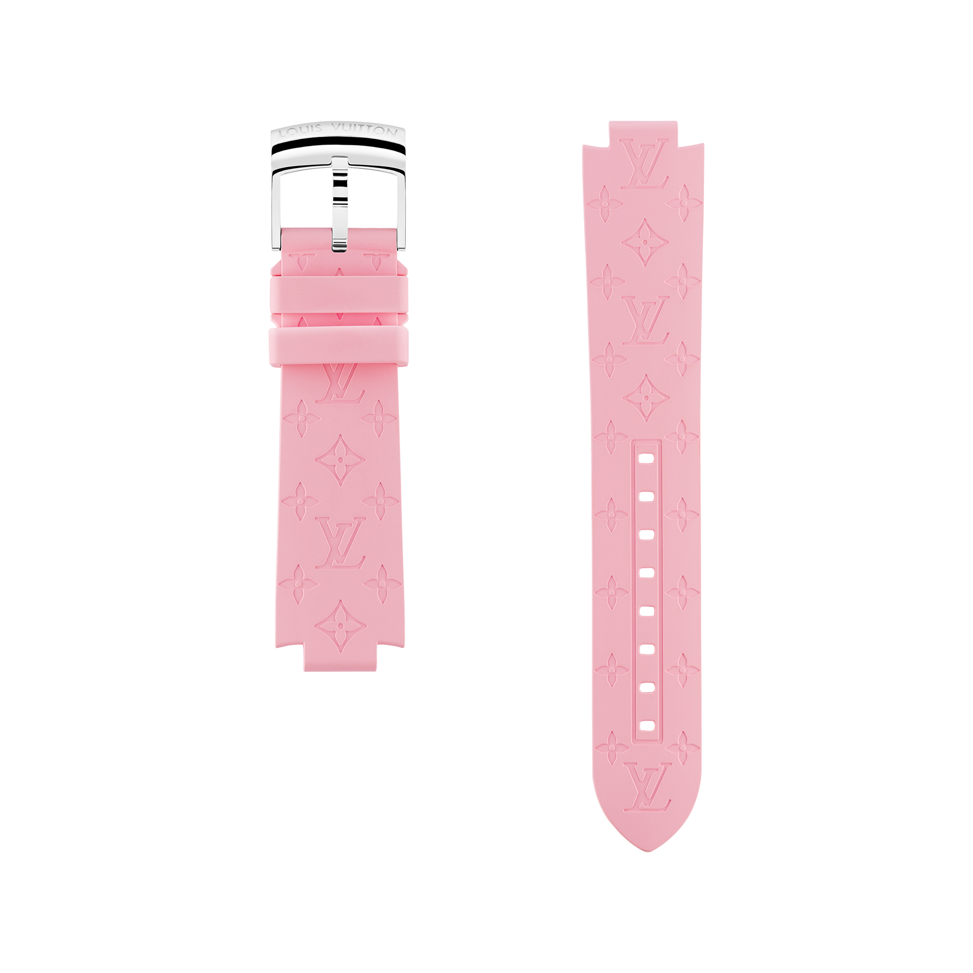 Tambour Monogram rubber strap - Luxury Connected Watches Straps & Accessories - Connected ...